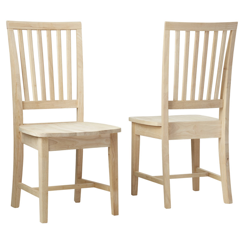 Mistana™ Lynn Solid Wood Slat Back Side Chair In Unfinished And Reviews
